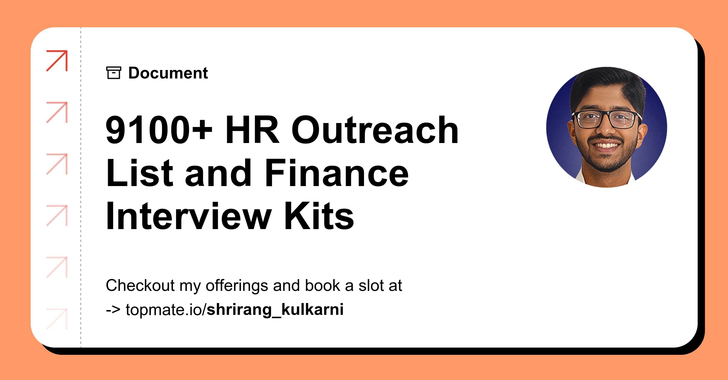 9100+ HR Outreach List and Finance Interview Kits with Shrirang Kulkarni